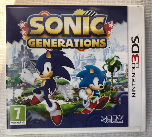 SONIC GENERATIONS NINTENDO 3DS SEGA 20th Anniversary Sonic The Hedgehog ...