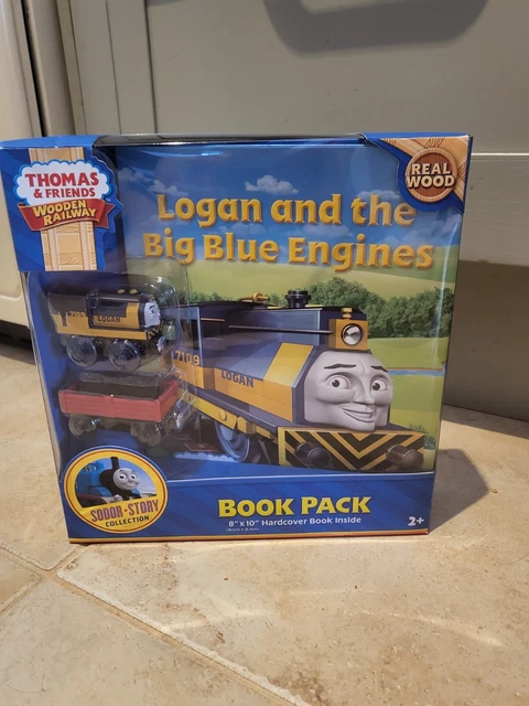 FISHER PRICE THOMAS Train Wooden Logan and the Big Blue Engines Book ...