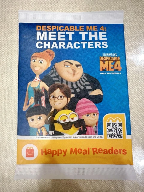 MCDONALDS 2024 HAPPY Meal Readers Book -DESPICABLE ME 4: MEET THE ...