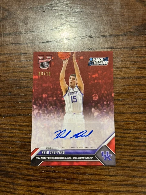 2024 BOWMAN U Now Reed Sheppard March Madness Red Parallel Auto /10 ...