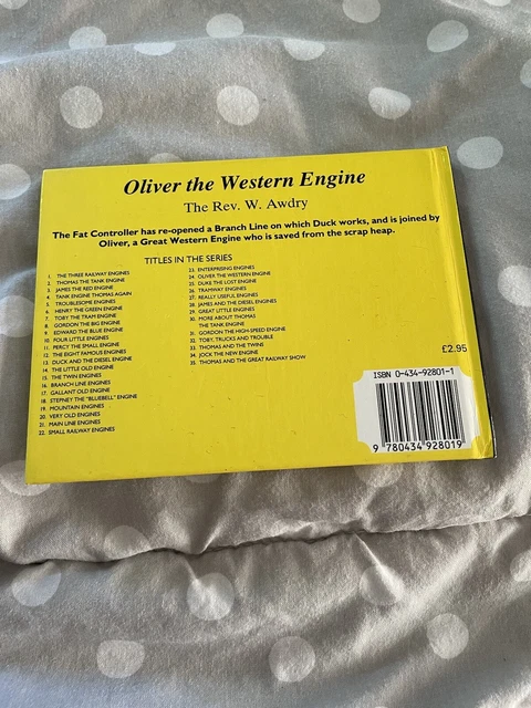 THOMAS THE TANK Engine Oliver the Western Engine No 24 Book Rev. W. Awdry 1991 £2.70 - PicClick UK