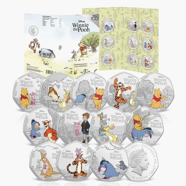 WINNIE THE POOH Disney 100th Anniversary 2023 Limited Edition 12 Coin ...