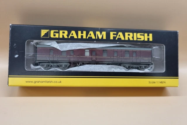 GRAHAM FARISH N Gauge 374-036A Mk 1 BG Full Brake Coach BR Maroon ...