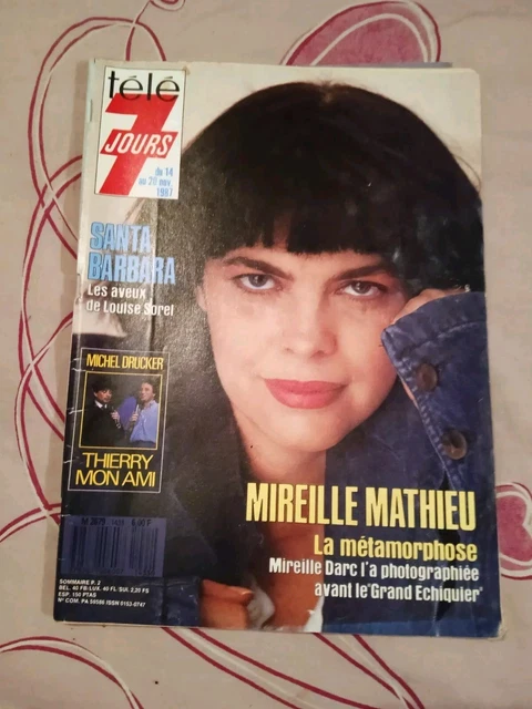 TÉLÉ 7 JOURS de 1987 - Mireille Mathieu, Antoine, Louise Sorel, Telly Savalas EUR 5,00 - PicClick FR
