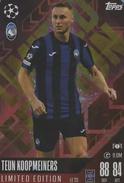 TOPPS MATCH ATTAX 2024/2025 Teun Koopmeiners Edizione Limitata Atalanta ...