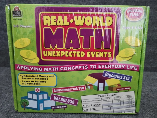 TEACHER CREATED RESOURCES REAL WORLD MATH UNEXPECTED EVENTS Game $30.00 ...