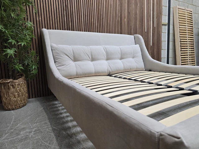 DESIGNER LABEL RAUL Super King-Size Bed Frame In Dusk Ecru RRP-£1775 £ ...