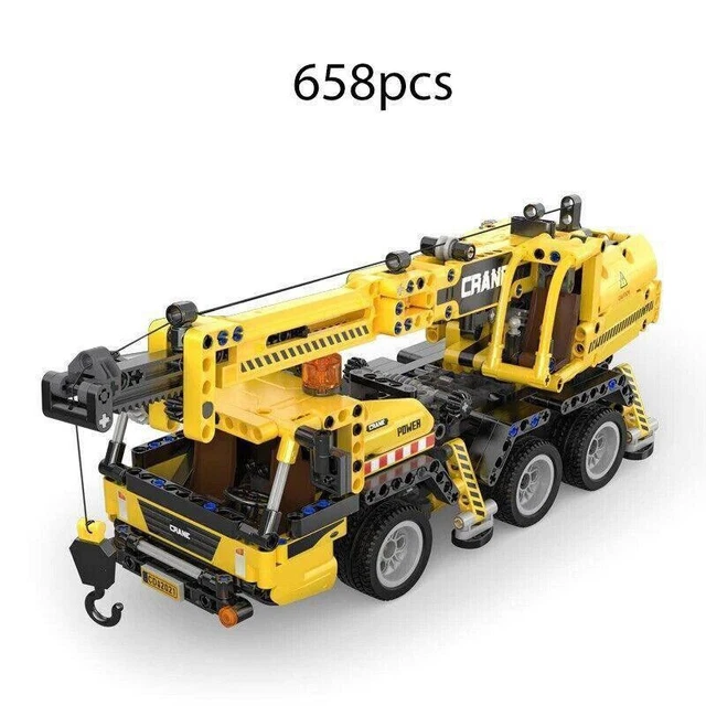 BUILDING BLOCKS SET MOC City Mini Mobile Crane Bricks DIY Model Kids ...