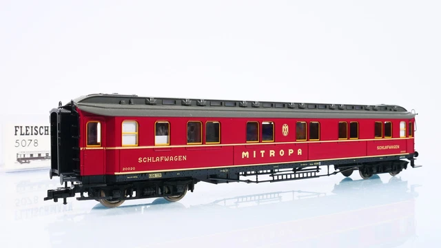 H0 DC KKK Fleischmann 5078K Schlafwagen 20020 MITROPA DR OVP #2FN657 ...