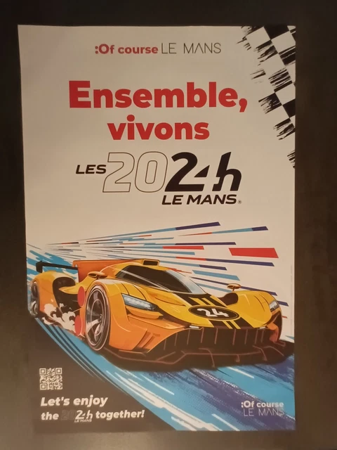AFFICHE POSTER 24 heures du mans 2024. Collector of course le mans, 40x60cm EUR 30,00 - PicClick FR