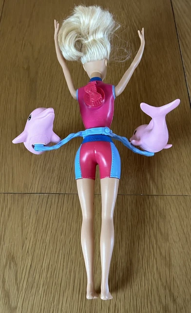 BARBIE SPLASH AND Spin Dolphin Trainer Water Play Fun Real Spinning ...