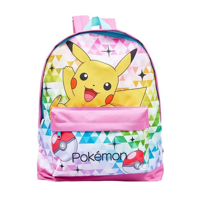 CHILDREN'S NINTENDO POKEMON Pikachu Character Pink Backpack with Front ...