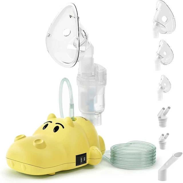 CHILDREN'S COMPRESSOR SYSTEM Electric Mist Hippo Portable Inhaler ...