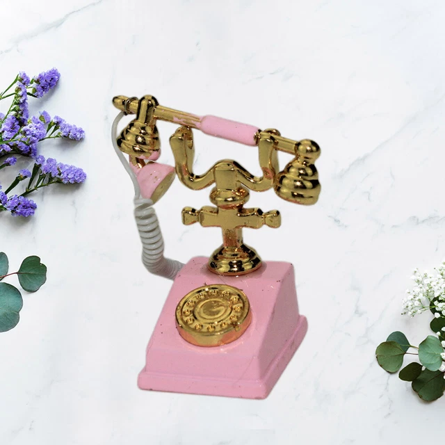 MINIATURE ROTARY TELEPHONE Vintage Telephone Doll Toy Miniature ...