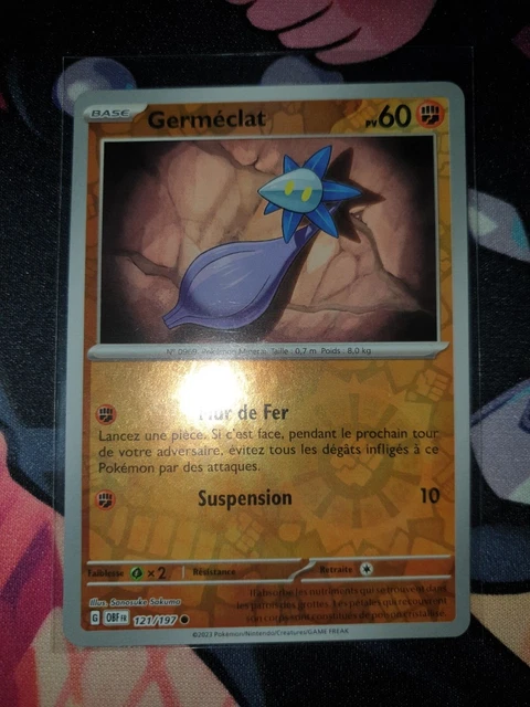 CARTE POKÉMON GERMÉCLAT Reverse 121/197 EV3 Flammes obsidiennes mint ...