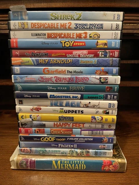 DVD LOT OF 19- Happy Feet Ice Age Shrek2 Despicable Me 2 & 3, One VHS £ ...