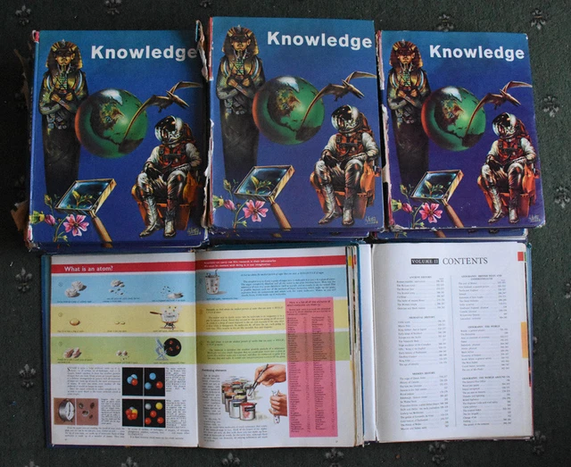 VINTAGE KNOWLEDGE ENCYCLOPAEDIA magazine Complete set in binders 1960’s ...