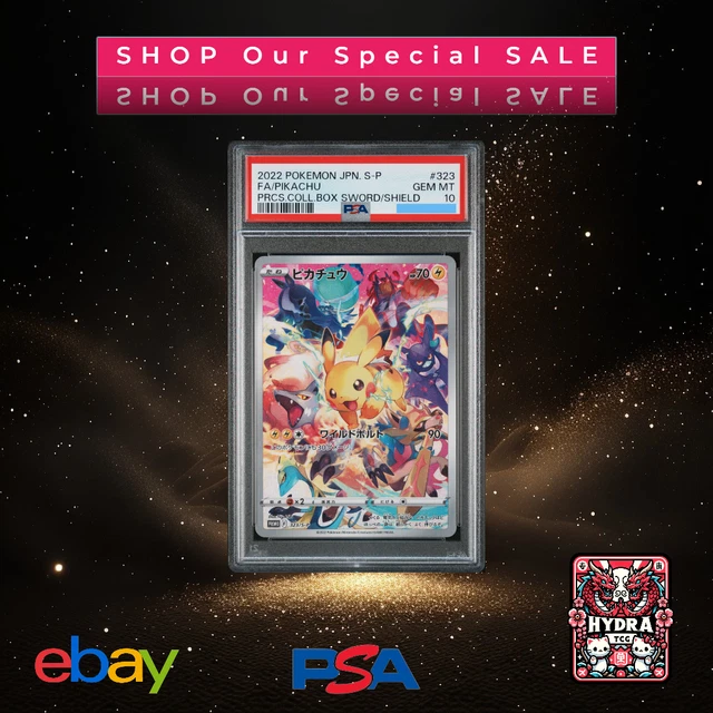 CARTE PROMO PIKACHU Pokémon Precious Collector Box 323/S-P PSA 10 ...