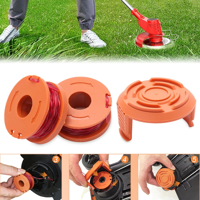 REFILLS WORX REPLACEMENT Coils Trimmer Line Coil Cap with Worx WA0010 £ ...