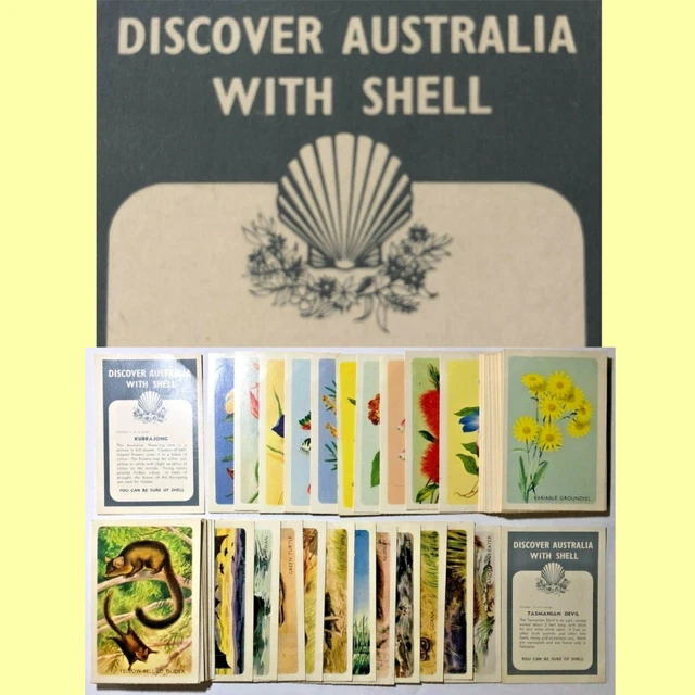 DISCOVER AUSTRALIA TRADING Swap cards COMPLETE YOUR SET Vintage SHELL ...