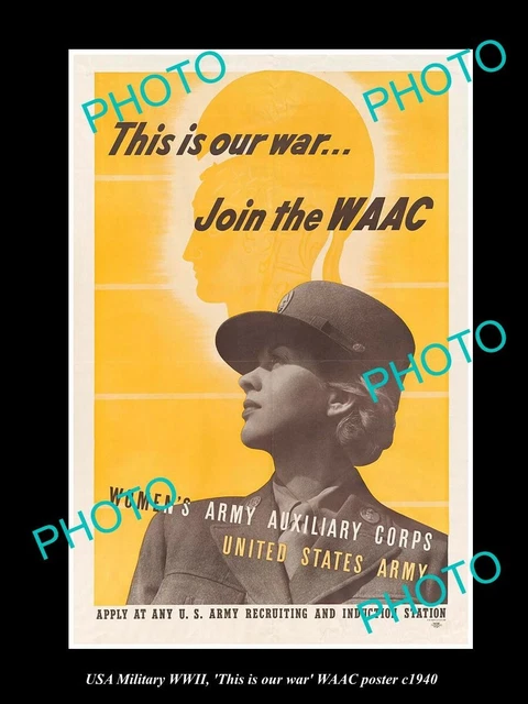 6X4 HISTORIC PHOTO OF USA WWI MILITARY POSTER WOMENS WAR EFFORT JOIN ...