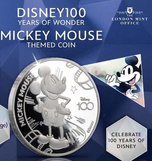 DISNEY 100 MICKEY Mouse Limited Edition Themed Coin London Mint Brand ...