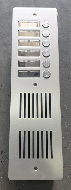 PULSANTIERA CITOFONO CAMPANELLIERA Antivandalo Alluminio 6 Pulsanti ...