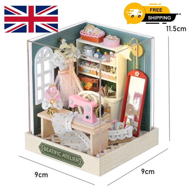 DOLL HOUSE 3D Puzzle Wooden Miniature DIY Assembly Building Model Kit ...
