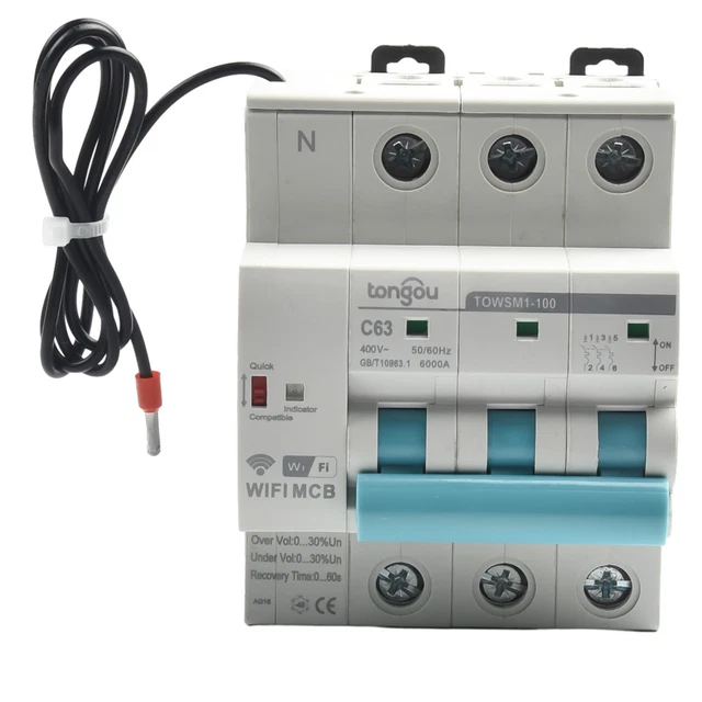DIN RAIL TUYA WIFI Circuit Breaker with Overvoltage and Undervoltage ... DIN RAIL TUYA WIFI Circuit Breaker with Overvoltage and Undervoltage ...