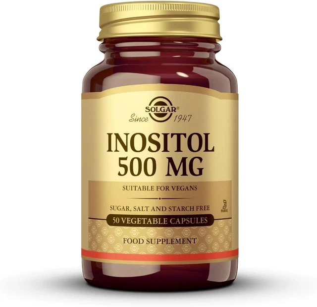 SOLGAR INOSITOL 500 mg Vegetable Capsules - Vitamin B8 - Vegan ...