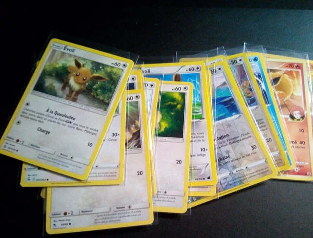 BEAU LOT DE 16 cartes Pokémon Évoli et évolutions séries diverses FR ...