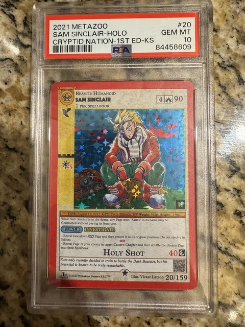 METAZOO - SAM Sinclair 20/159 1ère édition Kickstarter Holo Cryptid Nation PSA 10 EUR 139,01 ...