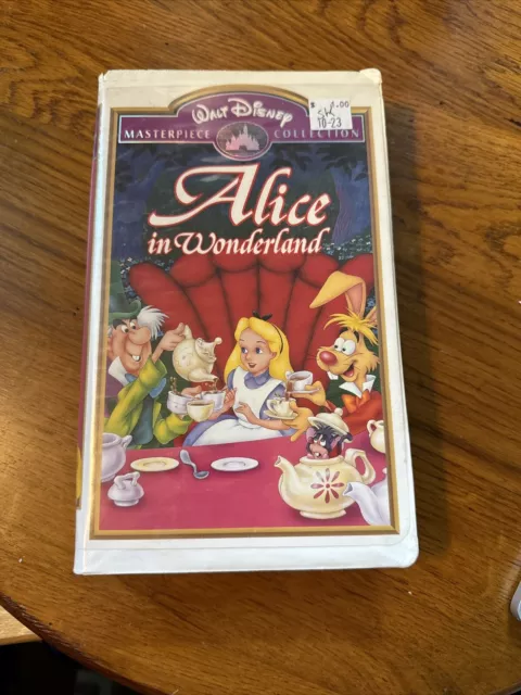 ALICE IN WONDERLAND (VHS, Clam Shell) Walt Disney Masterpiece Collection £5.04 - PicClick UK