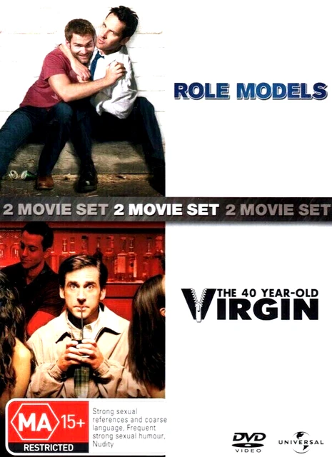 THE 40 YEAR Old Virgin DVD + Role Models - 2 COMEDY MOVIES - FAST NEXT ...