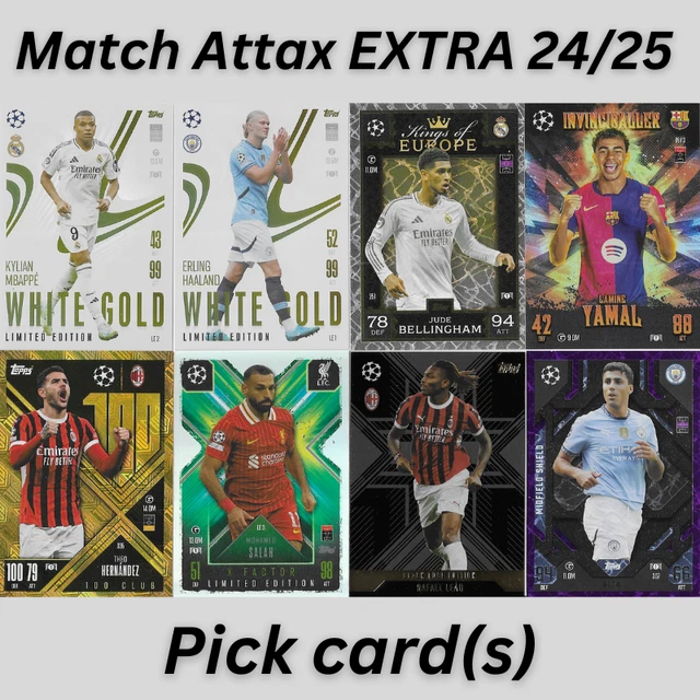 PICK YOUR TOPPS Match Attax EXTRA 2024/2025 Cards 24/25 - FREE UK POST ...