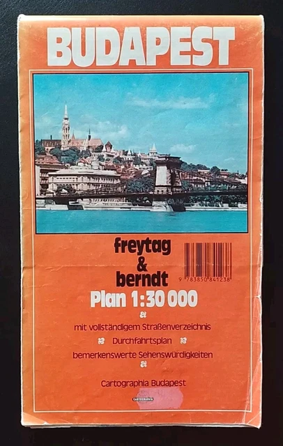 FREYTAG & BERNDT Map of Budapest. Scale - 1:30,000 £7.99 - PicClick UK