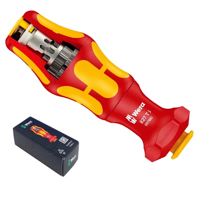 WERA TURBO 827 T i Kraftform 1000V VDE Geared Bit Holder Screwdriver ...