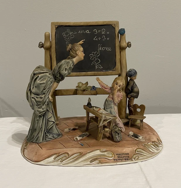 TIZIANO GALLI CAPODIMONTE - ‘School Class’ Figure • Rare £169.87 ...