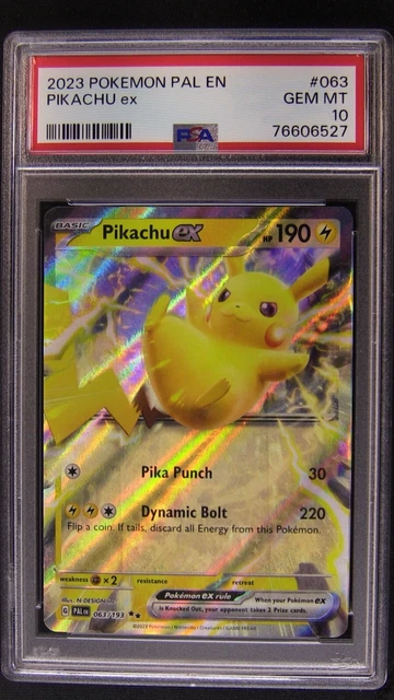PSA 10 GEM Mint 2023 Pokemon Paldea Evolved Pikachu EX #063/193 $34.95 ...