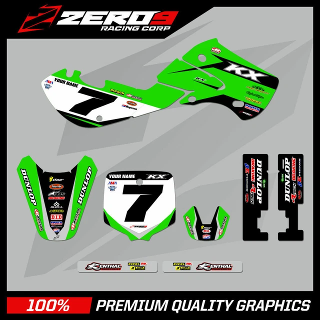 CUSTOM MX GRAPHICS Kit : KAWASAKI KX 65 / KLX 110 2000 - 2022 FAZE GRN ...