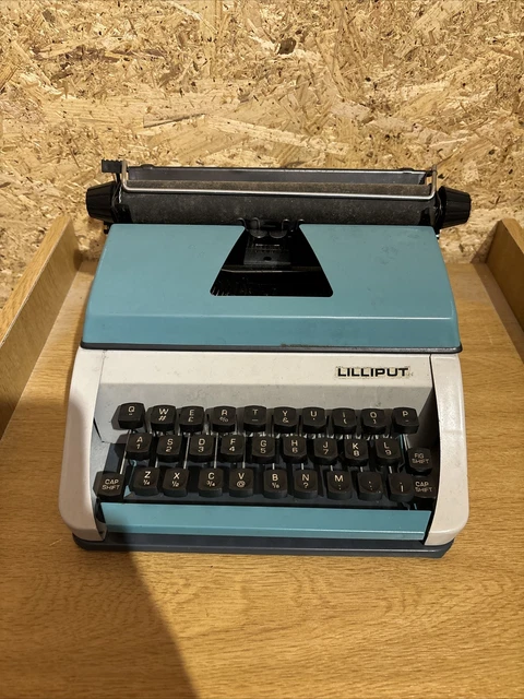 VINTAGE 1940'S 50'S Lilliput Child's Typewriter in original wooden box ...