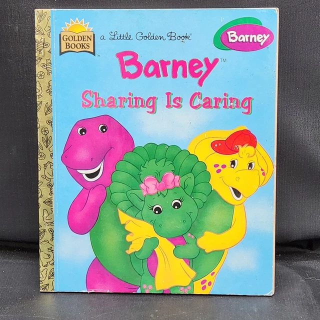 LITTLE GOLDEN BOOK Barney: Sharing Is Caring Lyon Group 1996 Bernthal £ ...