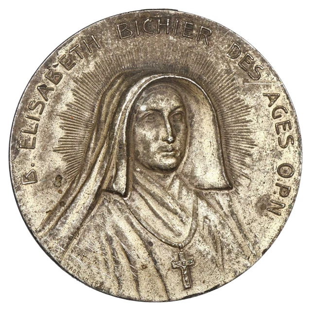 FRANCE MÉDAILLE RELIGIEUSE Sainte Elisabeth Bichier des Ages - métal ...