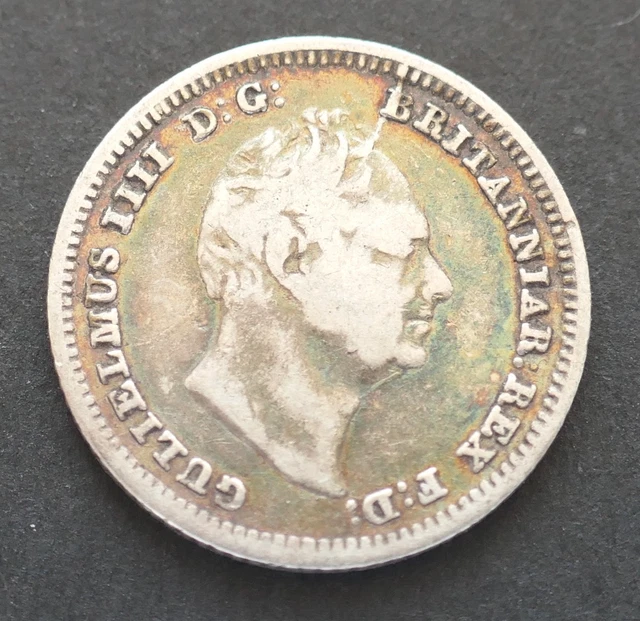 GB KING WILLIAM IV - 1837 BRITANNIA GROAT 4d COIN - 0.925 SILVER ...