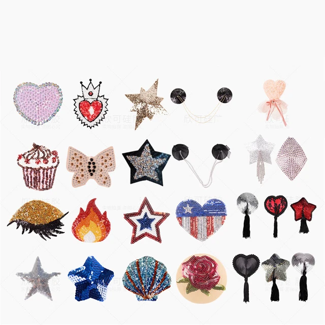SEXY WOMEN HEART-SHAPED Stickers Breast Bra Nipple Cover Pasties Self ...