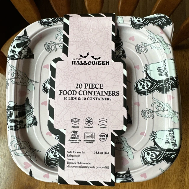 SCREAM GHOSTFACE 20 Pc CWC Cook with Color Plastic Food Storage ...