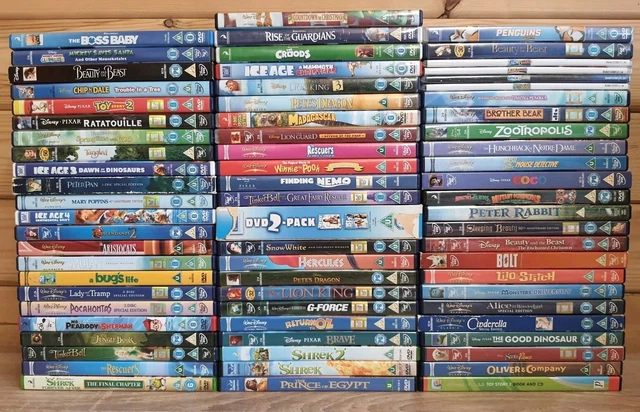 LARGE DISNEY / Dreamworks DVD Bundle Kids Family Children x72 Joblot £ ...