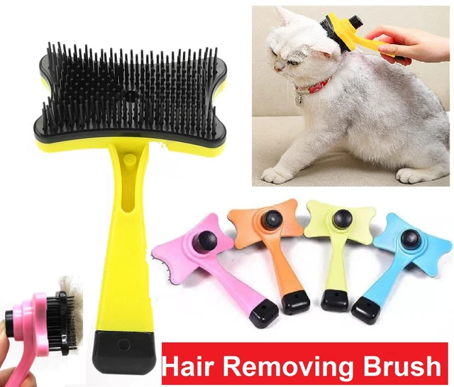 PET DOG CAT Grooming Shedding tool Hair Brush Fur Removal Comb Cleaning ...