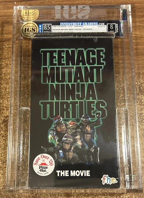 TEENAGE MUTANT NINJA TURTLES VHS Tape PIZZA HUT Sealed IGS 8.5/8 Raised ...