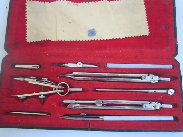 VINTAGE TECHNICAL DRAWING INSTRUMENTS In Original Case £7.00 - PicClick UK